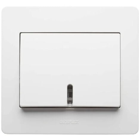 Pulsante con LED, diametro 2, 10A 250V, bianco