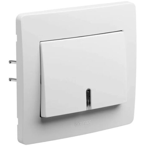 Pulsante con LED, diametro 2, 10A 250V, bianco