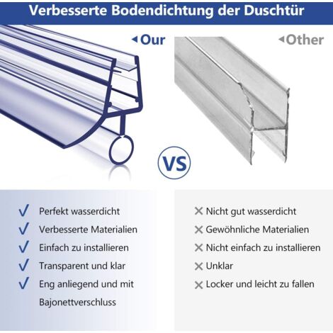 Meykoers Ersatzdichtung für Duschkabine 100cm, duschtür dichtung ...