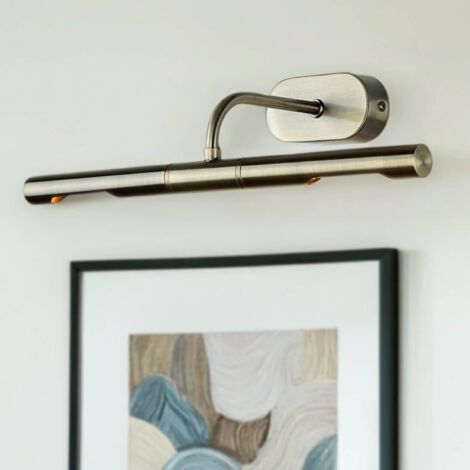 Lampe pour tableau en métal 35 cm de large en laiton antique Lampe pour ...