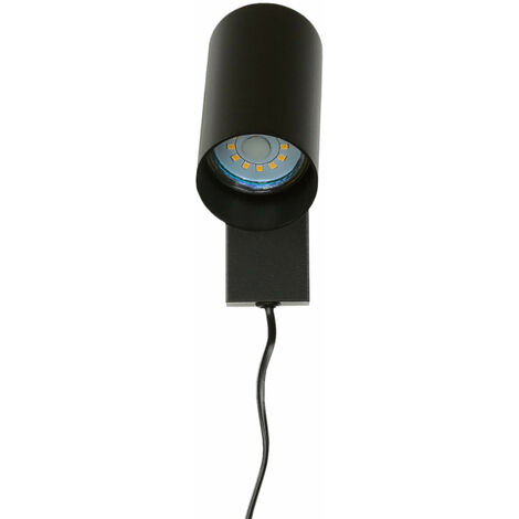 Petite lampe spot avec interrupteur Noir GU10