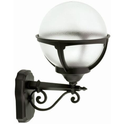 Lampe d'extérieur élégante RAGNELL Noir Abat-jour sphérique IP44