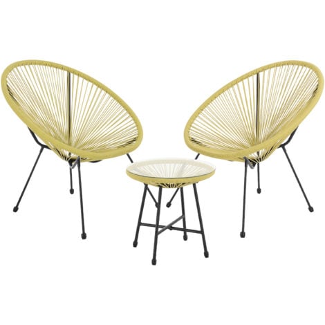 Ensemble de meubles de balcon SVITA BALI Ensemble de salon Relax Egg ...