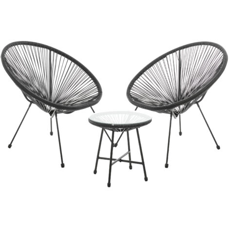 Ensemble de meubles de balcon SVITA BALI Ensemble de salon Relax Egg ...