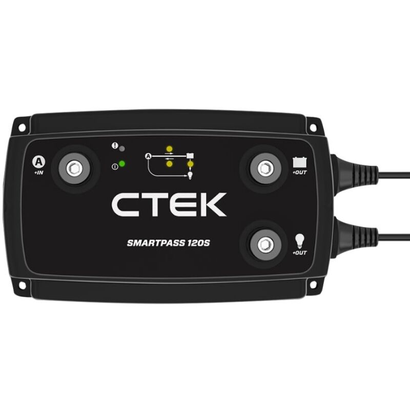 Ctek Cargador de baterías Smartpass 120S, con kit de instalación