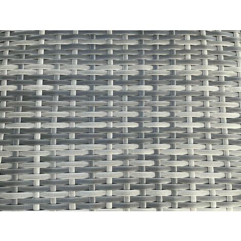 Outdoor PE Mixed Grey Rattan Propane Butane Gas Fire Pit Dining Round ...