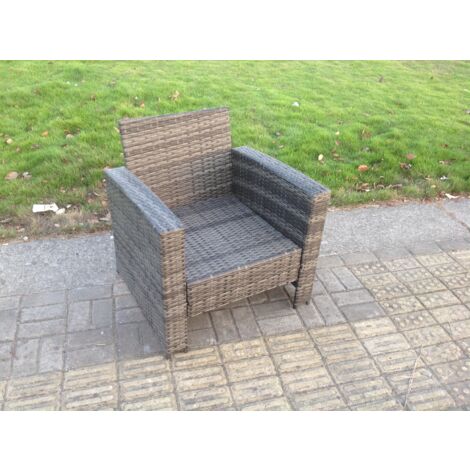 Fimous 2 PC PE Wicker High Back Rattan Garden Arm Chair Patio Outdoor ...
