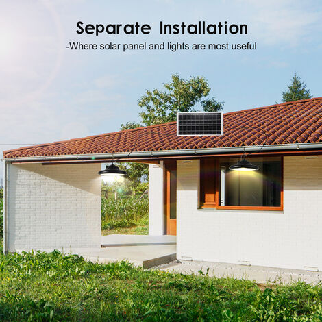 COMELY Wasserdichte Solar-Hängelampe mit zwei Köpfen, 200 LEDs ...