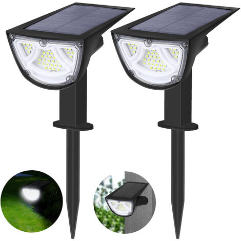 COMELY Set di 2 luci solari da giardino con rilevatore di movimento ...