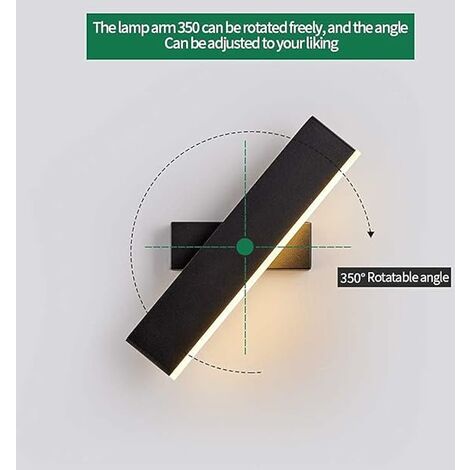 Luce a parete a LED moderna, lampada a parete ad angolo regolabile da 8 ...