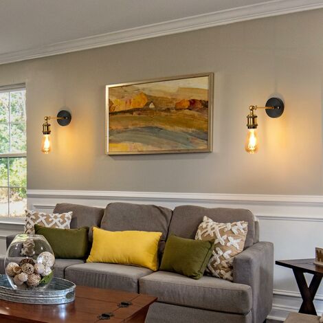 COMELY Set di 2 pareti murali E27 Vintage Industriels 270 ° avanzato in ...