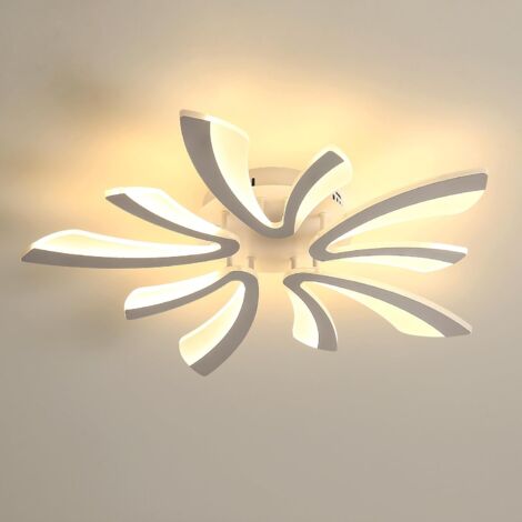 COMELY Plafoniera LED in Acrilico Bianco a Forma di V, 48W 5400LM ...
