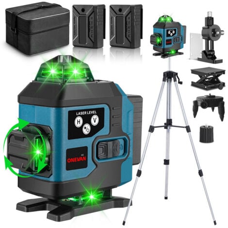 4D 16 Line Laser Level Wasserwaage Kit 360° Kreuzlinienlaser ...
