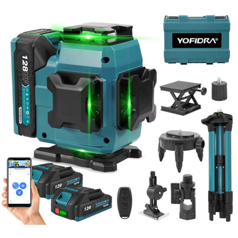 16 Linien 4D-Laser-Wasserwaage, 360° selbstnivellierend, ultrastarker ...
