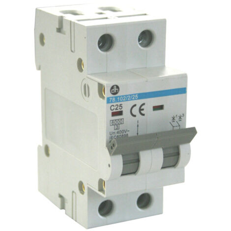 Inter.magnetot. 2P 25A + 6kA,Clase C