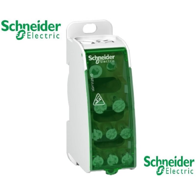 Répartiteur étagé Unipolaire Linergy - 125A - 10 trous LGY112510 Schneider