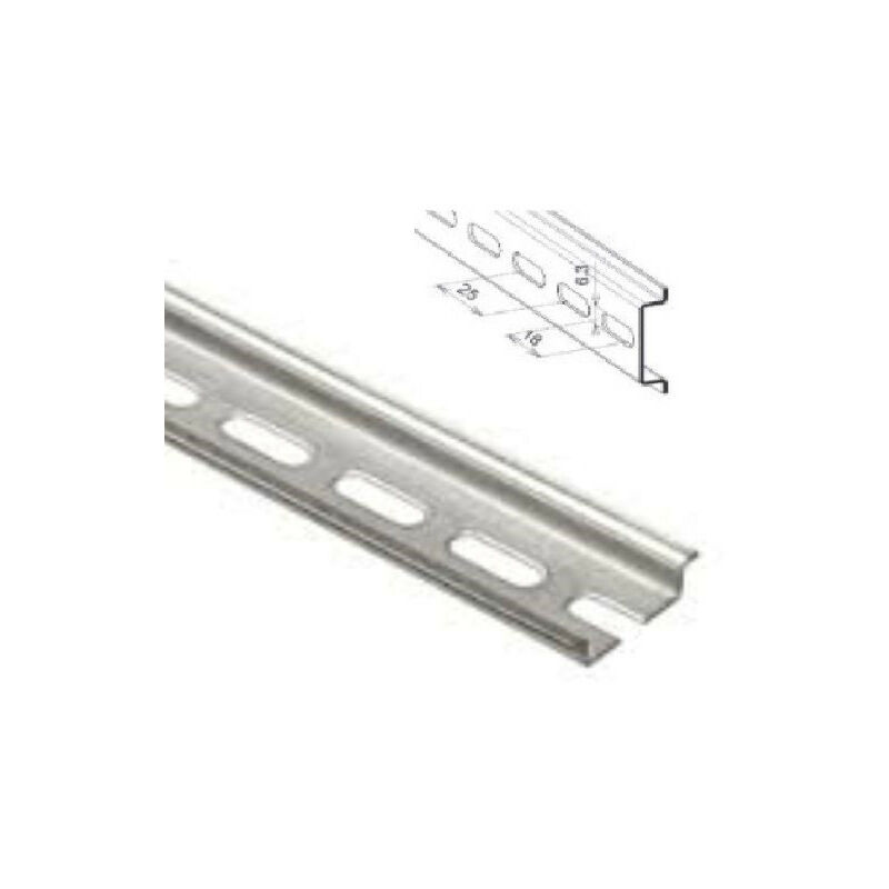 Rail din Oméga perforé longueur 200 mm hauteur 7,5 mm