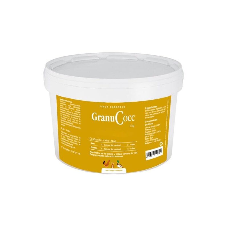 GranuCocc - apoyo nutricional granulado para gallinas y otras aves - 1 Kg - Apoyo digestivo ...