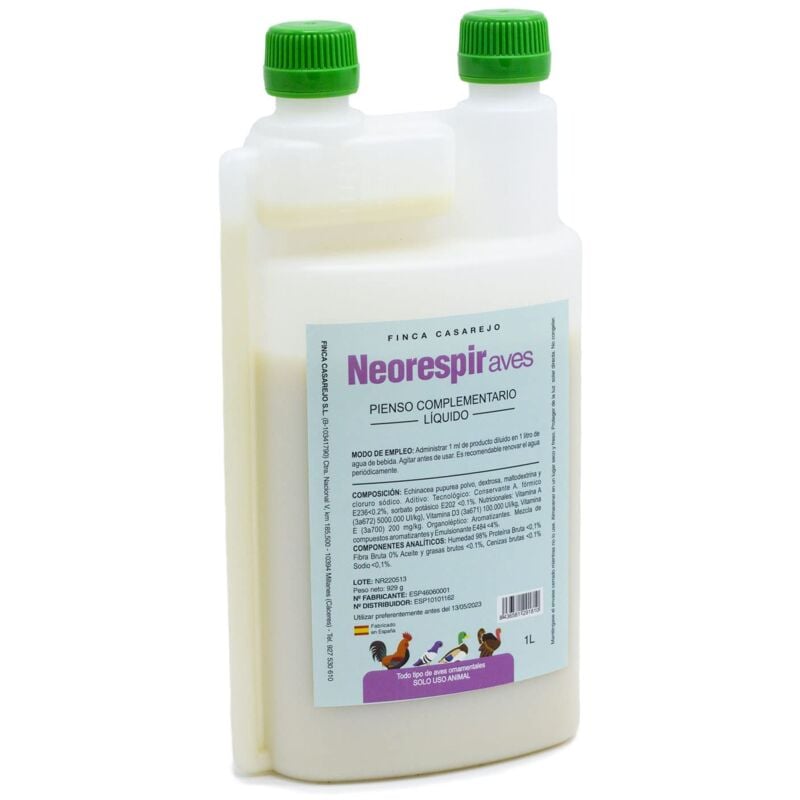 FINCA CASAREJO Neorespir 1L – Complemento vitamínico líquido con Menta, eucalipto y equinácea ...