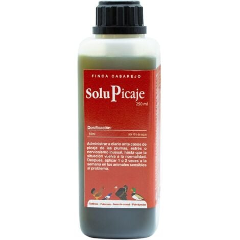 SoluPicaje (250 ml) - Apoyo nutricional durante el picaje en Gallinas y otras aves - complemento ...