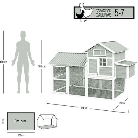 Gallinero House 2 - Capacidad para 5-7 gallinas