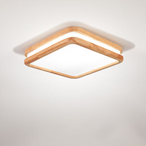 Plafones Cuadrada De Madera Led Lámpara De Techo De Interior Lamparas ...