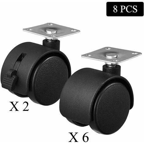 Norcks Ruedas Para Muebles 8 Piezas Ruedas Pivotantes Para Mueble ...