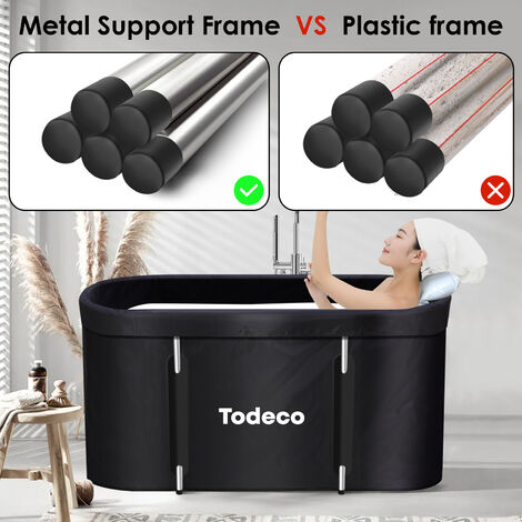 Faltbare Badewanne, Erwachsene Tragbarer Badewanne mit Metallrahmen ...