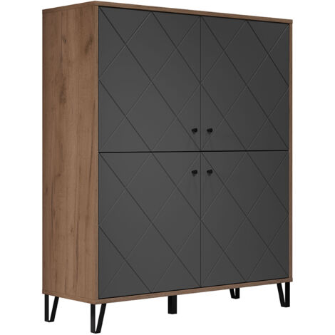 Buffet alto de 4 puertas H136 cm - Montez