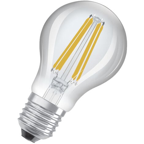OSRAM SUPERSTAR+ CLASSIC A FIL 60 LED-Lampe, E27, Kolbenform, 4,3W, 806lm, 2700K, warmweißes ...