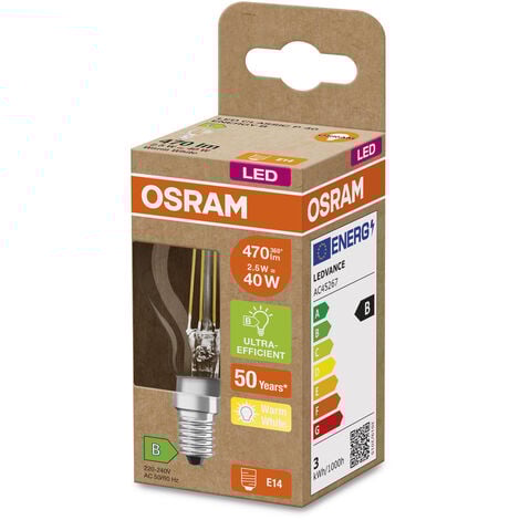 OSRAM SUPERSTAR+ CLASSIC P FIL 40 LED-Lampe, E14, Miniballform, 2,5W, 470lm, 2700K, warmweißes ...