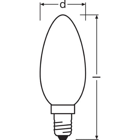 OSRAM SUPERSTAR+ CLASSIC B GLFR 40 LED-Lampe, E14, Minikerzenform, 2,5W, 470lm, 2700K ...