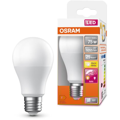 OSRAM SUPERSTAR+ CLASSIC A 75 FR LED-Lampe, Sockel E27, Kolbenform, 10W, 1055lm, 2700K ...
