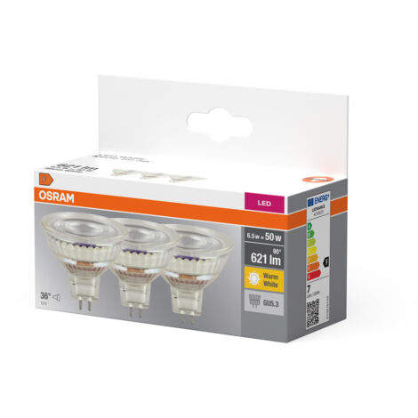 OSRAM LED-Reflektorlampen MR16 mit Retrofit-Stecksockel, 50 Watts ...