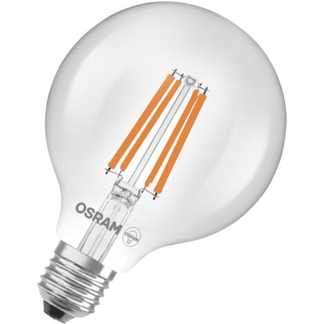 OSRAM LED-Lampe in klassischer Edisonform, mit dekorativem LED-Filament, Energieeffizienzklasse ...