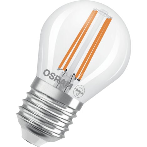 OSRAM LED Superstar Classic LED-Lampe P 40 in klassischer Miniballform, klarer Glaskörper, 2.2 W ...