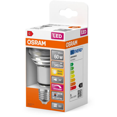OSRAM Superstar dimmbare LED-Lampe mit besonders hoher Farbwiedergabe (CRI90) für E27-Sockel ...