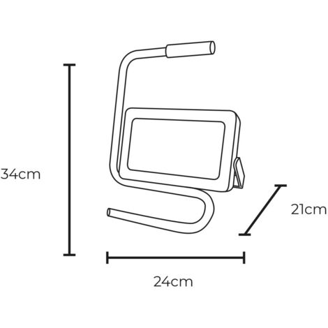 FOCO PROYECTOR DE LED CON PIE 50W 4000lm 6400K LUZ FRIA BLACK SERIES EDM
