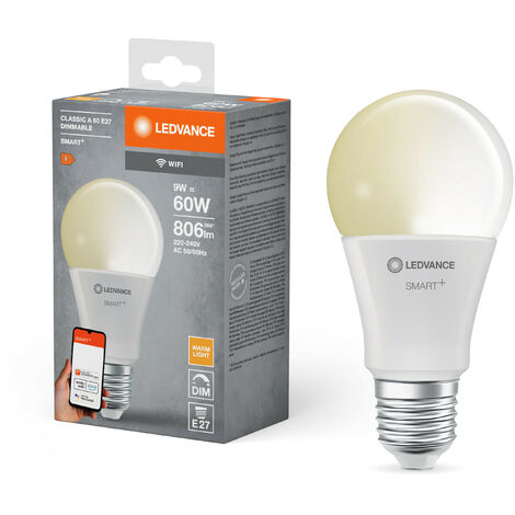 LEDVANCE Lampada LED intelligente con tecnologia WiFi, attacco E27 ...