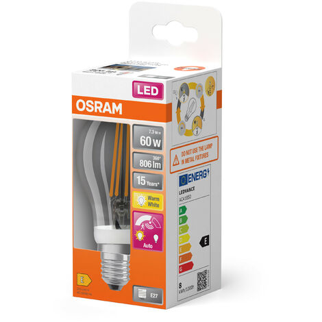 OSRAM Lampada LED Star+ con sensore di movimento, E27-base Ottica del ...