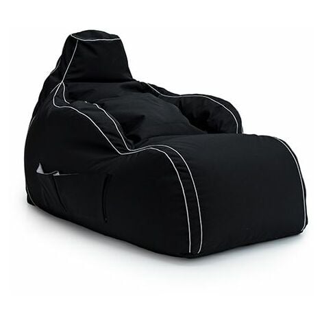 Game Over Gaming Bean Bag Lounger for Adults XXL Bean Bag for Living Room Water resistant Playing Lounger Bean Bag with Soft Filling Side Pockets for Controllers Cosmic Smoke
