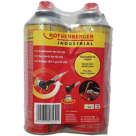 ROTHENBERGER Industrial Gasbrenner Set RS 220 inklusive 2x RoButan ...