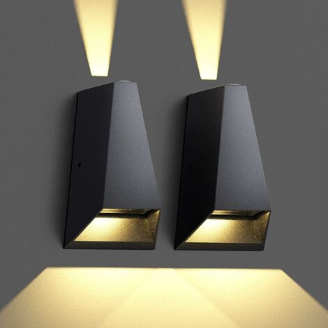 2 Pack Wall Lamp Interior / Outdoor, Modern Wall Lamp, Aluminum ...