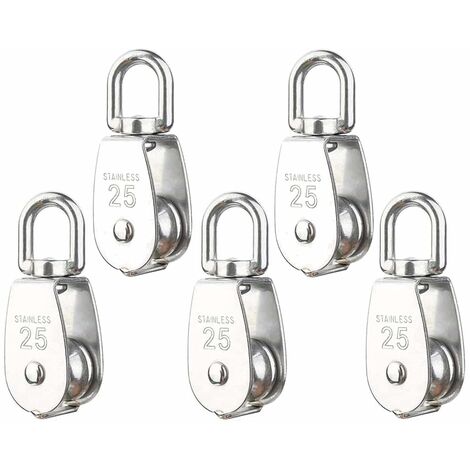 M25 304 Stainless Steel Single Pulley, 25Mm Single Pulley Block Roller ...