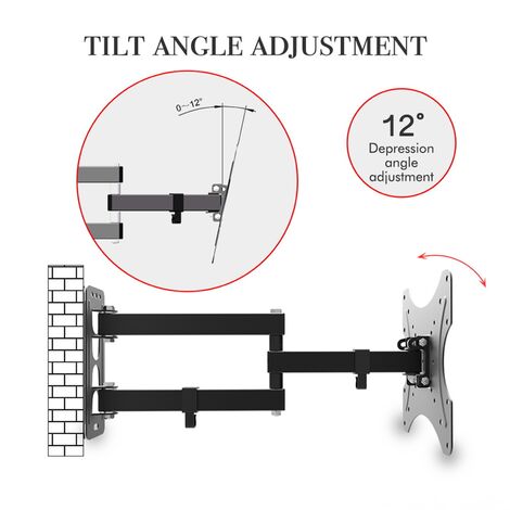 TV Wall Mount Bracket Swivel Rotatable for 26-55 inch TV with Spirit Level