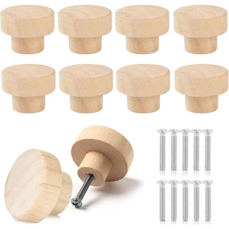 10 Pezzi Pomelli per Cassetti in Legno, Pomello per Armadi da 35 mm ...