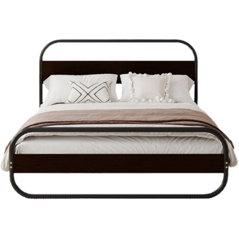 Bett mit LED-Beleuchtung aus Metall 160x200cm LEEDS