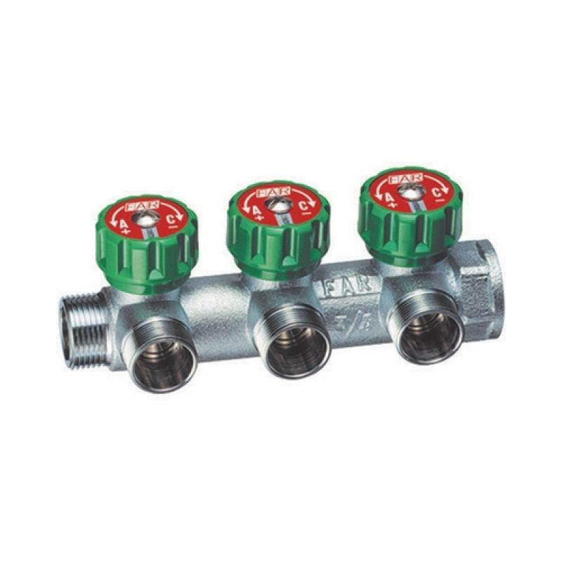 COLLETTORE 3 DERIVAZIONI ATTACCO M.F. (FAR) 3/4