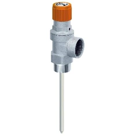 VALVOLA DI SICUREZZA COMBINATA CROMATA PER IMPIANTI SOLARI 6 bar 1/2 M x 1/2 F