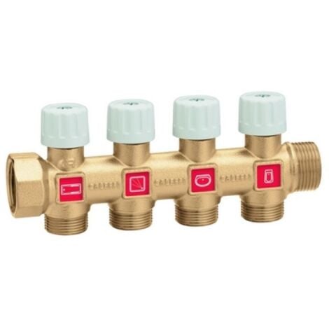 COLLETTORE COMPONIBILE CON RUBINETTI 3/4" x 4 deriv.